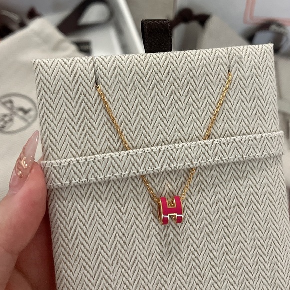 Hermes | Jewelry | Hermes Mini Pop H Pendant Necklace | Poshmark